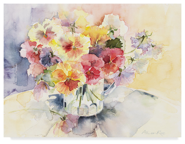 Alison Rose 'Summer Blooms' Canvas Art, 14"x19" - Contemporary - Prints ...