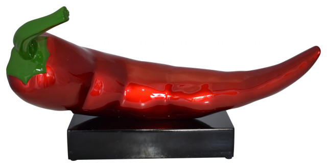 Big Red Chili Pepper Made of Resin Statue Size: 20" x 13" x 11"H ...