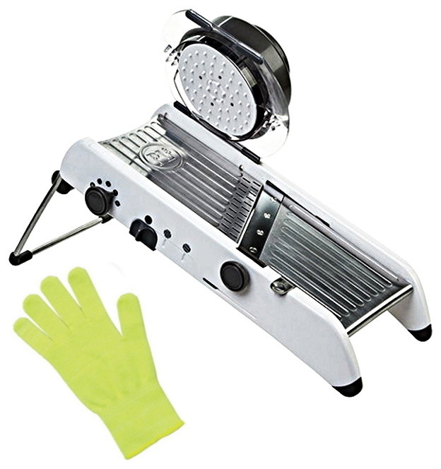 Progressive PL8 Pro Mandoline with Victorinox Yellow Cut Resistant ...