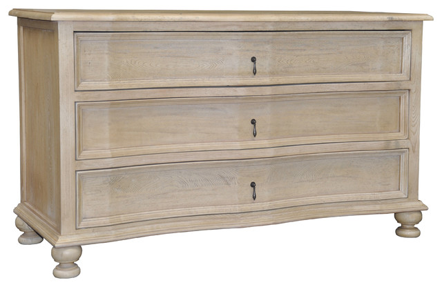Curved Front 3 Drawer Chest - Traditional - Accent Chests And Cabinets ...