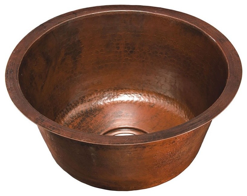 Napoli Round Handcrafted Sink, Black - Traditional - Bar Sinks - by ...