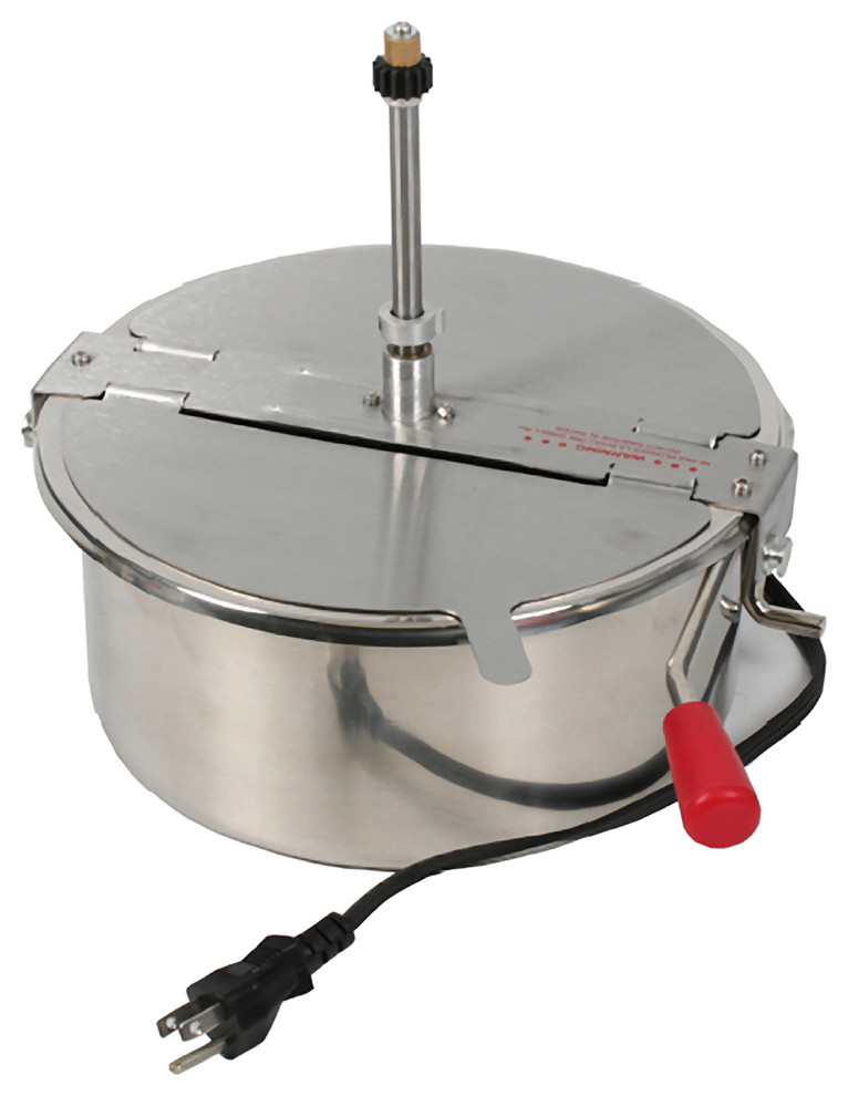 16-Ounce Replacement Kettle for Popcorn Machine With Lid, Stirrer, Gear ...