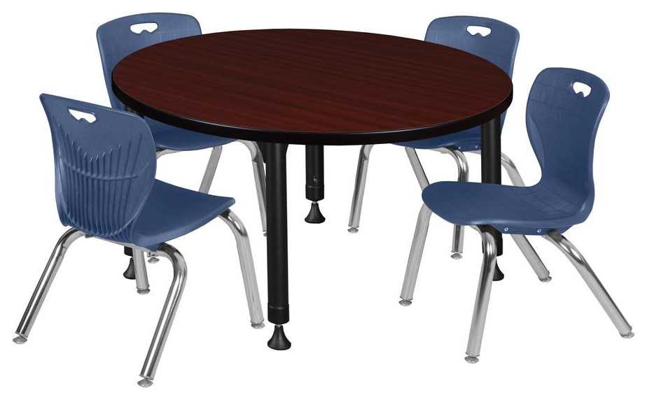 Round Height Adjustable Classroom Table - Contemporary - Kids Tables ...