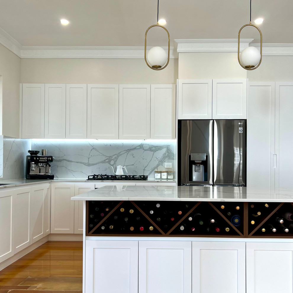 Modern White Shaker Kitchen - Hampton - Kitchen - Sydney - by Revamper ...