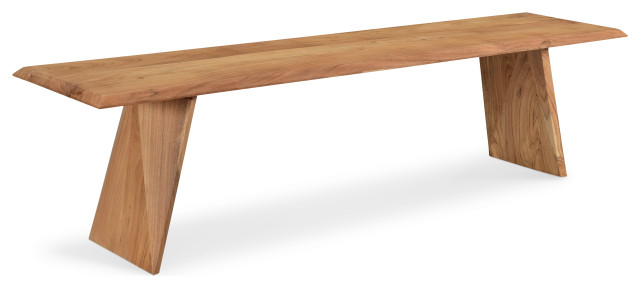 Solid Wood Angled leg Bench - Transitional - Dining Benches - by ...