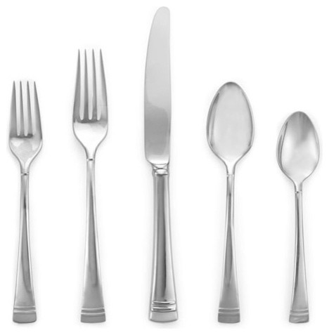 Lenox Federal Platinum 60-Piece Flatware Set, Serves 12 - Transitional ...