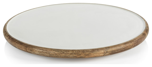 Petrolina Mango Wood Lazy Susan - Transitional - Pantry And Cabinet ...