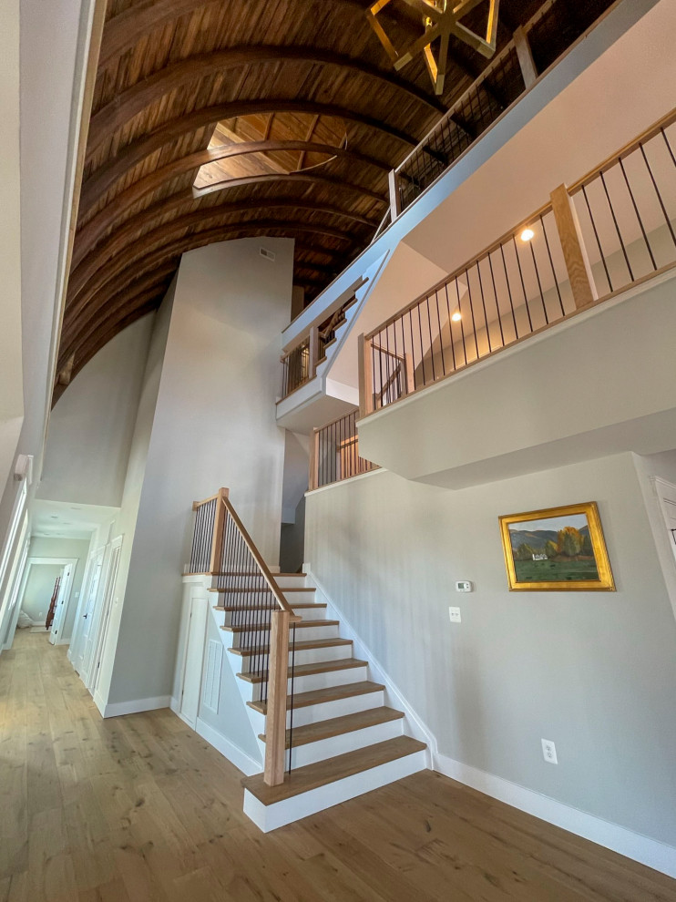 102_Straight-Freestanding Stairs/Landing in Barn Style Home, Leesburg ...
