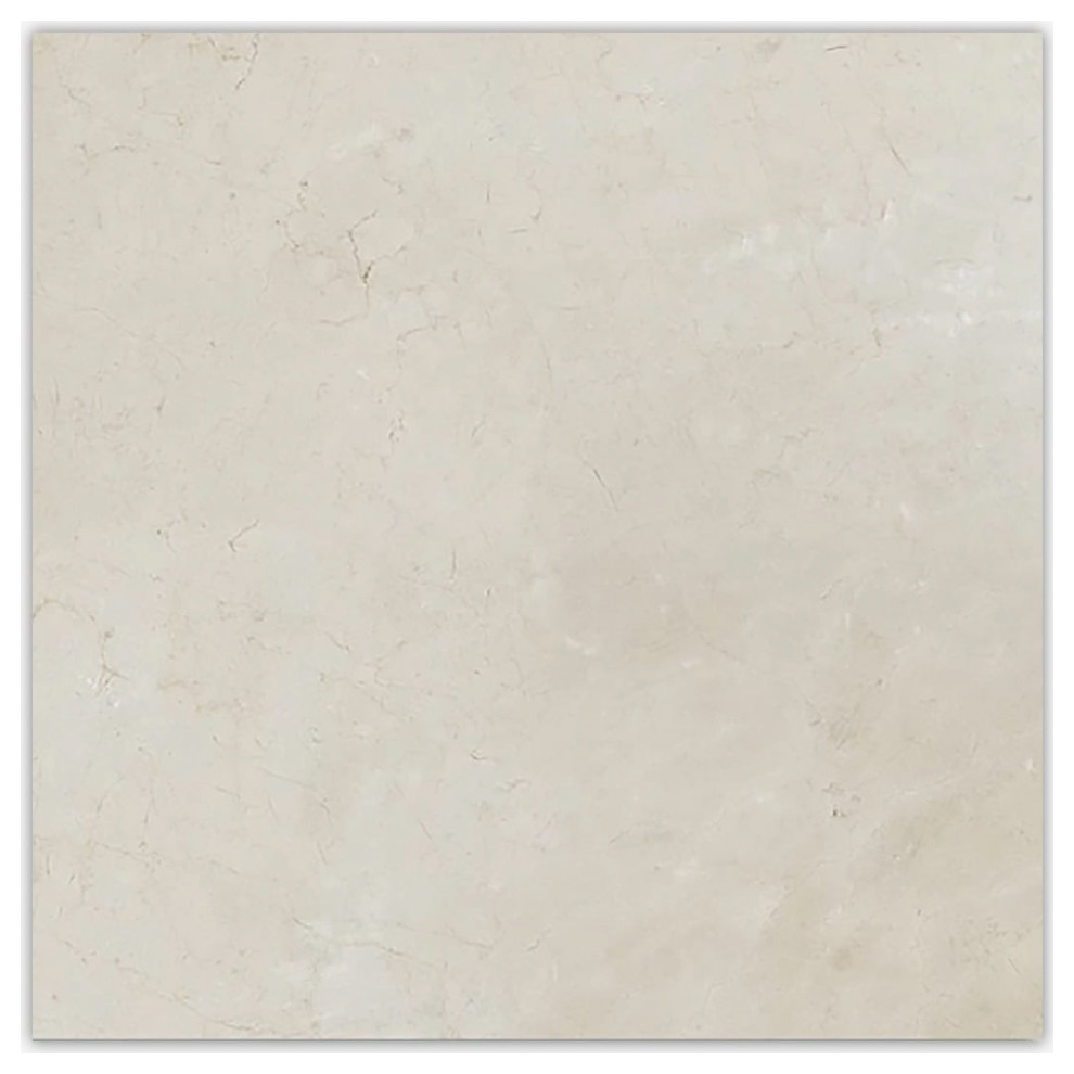 Crema Marfil Polished 24x24 Marble Tile, 24x24 - Traditional - Wall And ...