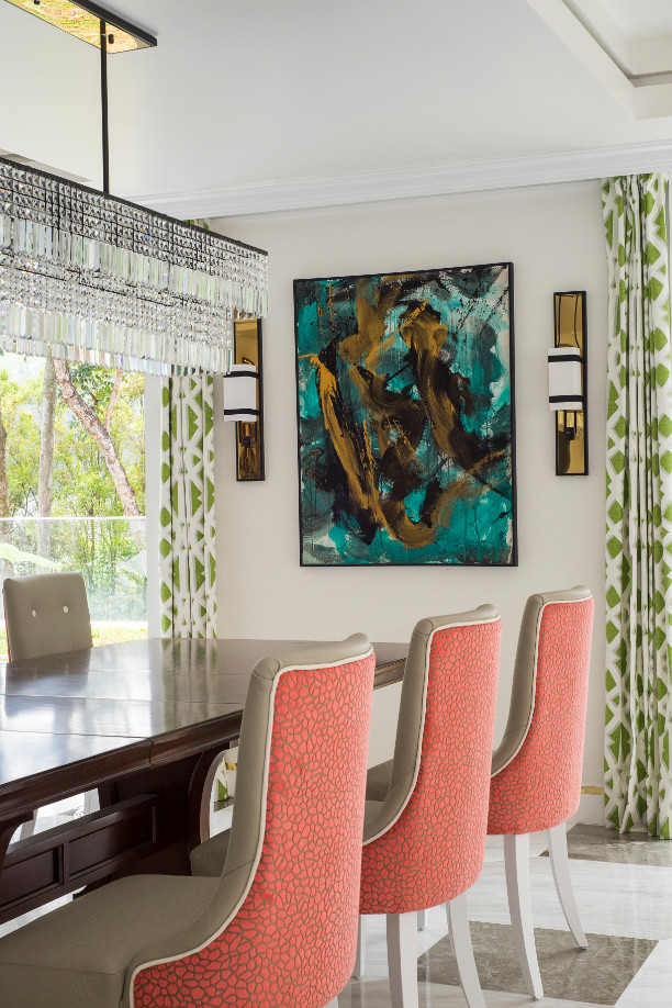 Pantone Colour of 2019: Living Coral - Dining Room - Singapore - by ...