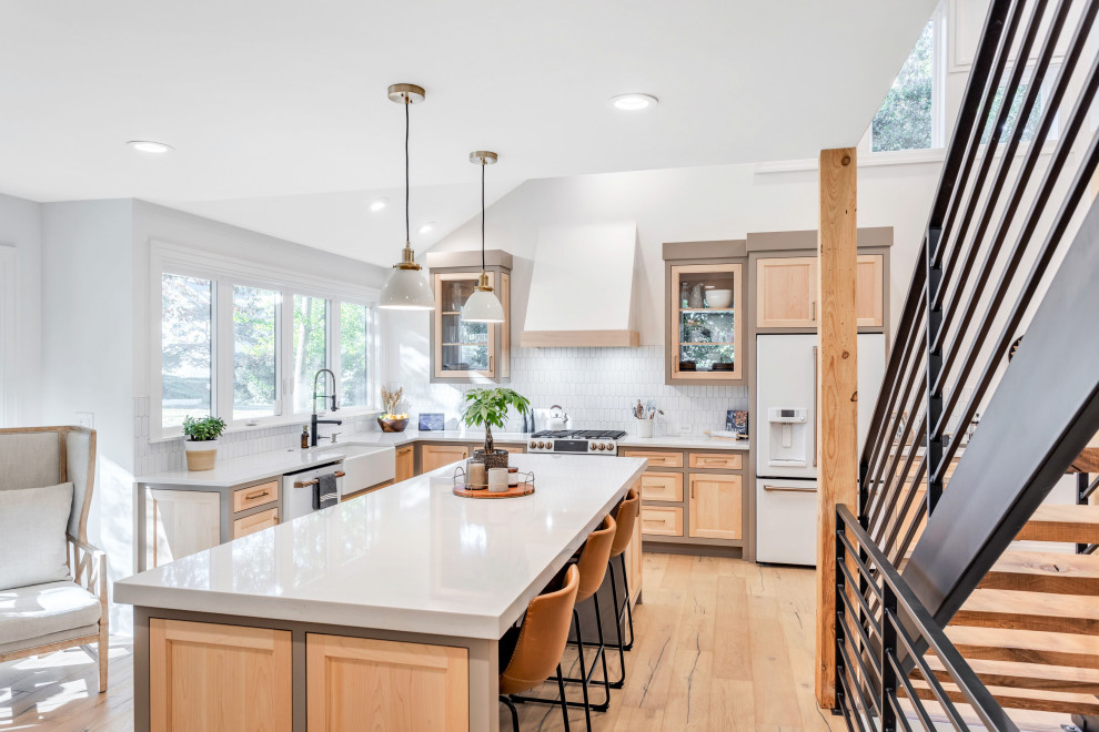 Smoked Pearl Quartz Kitchen - Farmhouse - Kitchen - Other - by Upstate ...