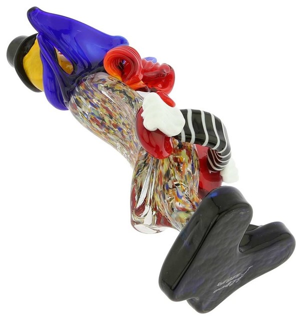 GlassOfVenice Murano Glass Clown With Accordion - Contemporary ...