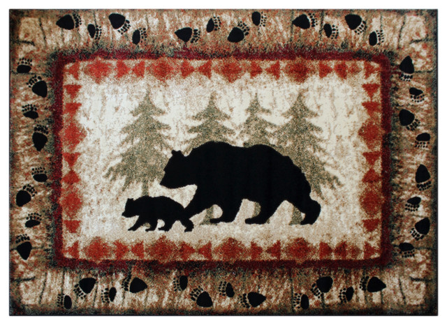 Athens Collection Rectangle 6' x 9' Rustic Lodge Area Rug - Rustic ...