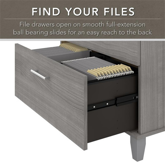 Pemberly Row 2 Drawer Lateral File Cabinet in Platinum Gray ...