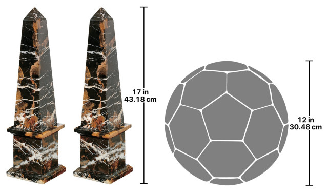 Grande Marble Obelisks, Set of 2 - Contemporary - Decorative Objects ...