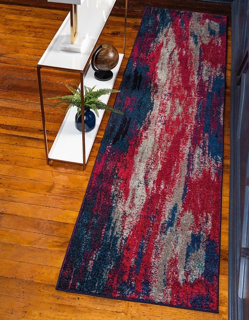 Contemporary Meadow Rouge Area Rug, 5'x8' - Contemporary - Area Rugs ...