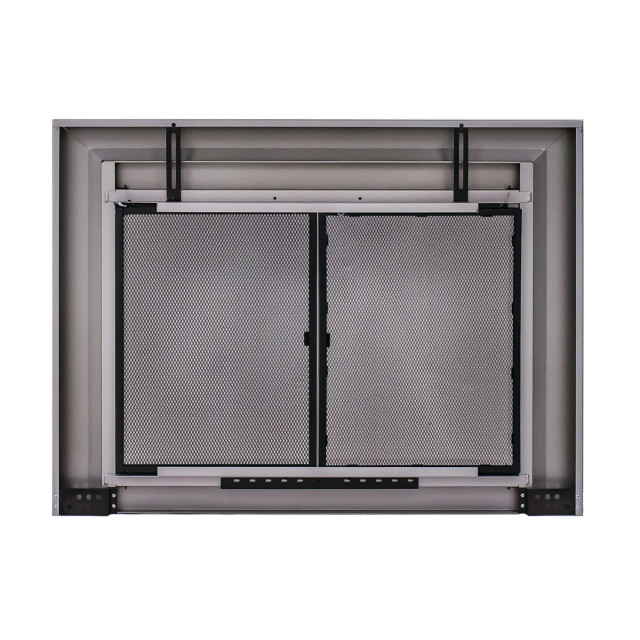 Pleasant Hearth Alpine Collection Fireplace Glass Door, Large ...