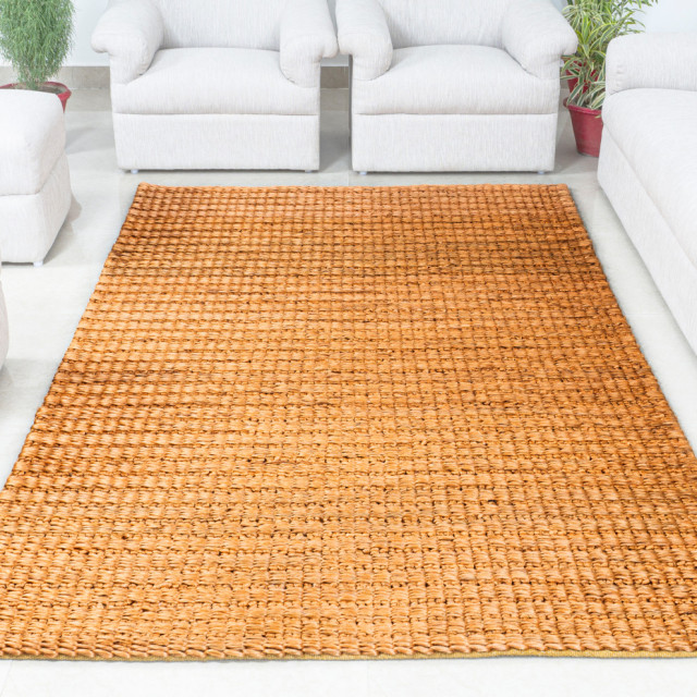 Hand Woven Loop Striped Woven Jute Rug by Tufty Home, 8x10 ...