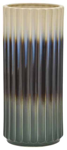Plutus Brands Ceramic Vase, Blue Porcelain - Contemporary - Vases - by ...
