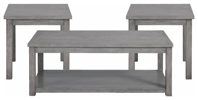 Picket House Furnishings Rhys Transitional Occasional Table Set in Gray ...