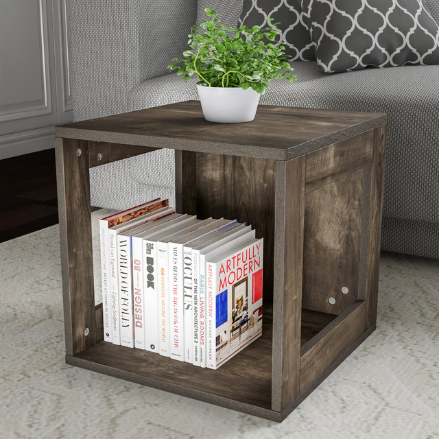 Lavish Home Stackable Modular Open Cube End Table - Transitional - Side ...
