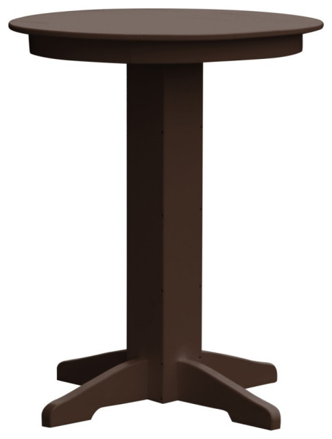 Poly Lumber Round Table, 33 Inch - Contemporary - Outdoor Pub And ...