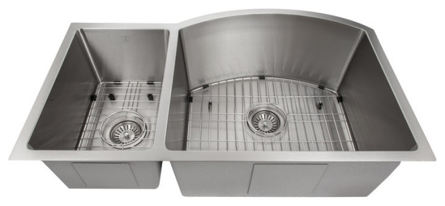 ZLINE 33 In. Under Mount Sink, Stainless Steel, Double Bowl, SC30D-33 ...