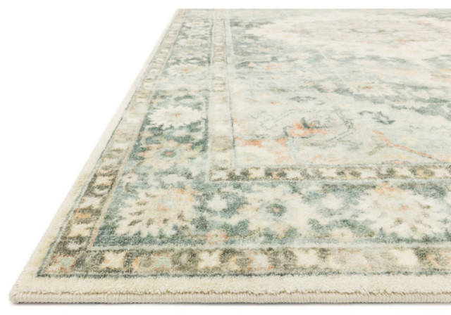 Loloi II Rosette Ivory/Blue-Green 1'-6" x 1'-6" Sample Swatch ...