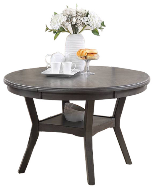 Rubber Wood Round Dining Table - Transitional - Dining Tables - by ...