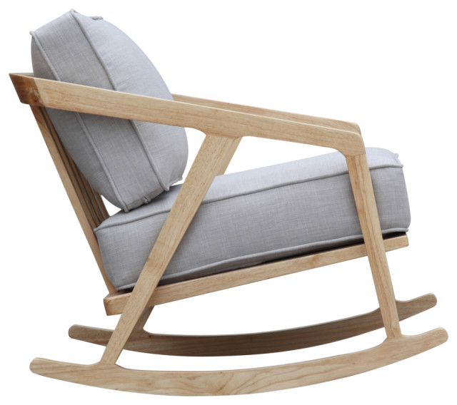 Fine Mod Imports Solo Rocker Arm Chair, Gray - Transitional - Rocking ...