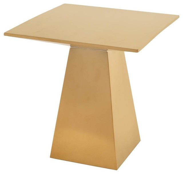 Liam Side Table, Brushed Stainless Steel - Contemporary - Side Tables ...