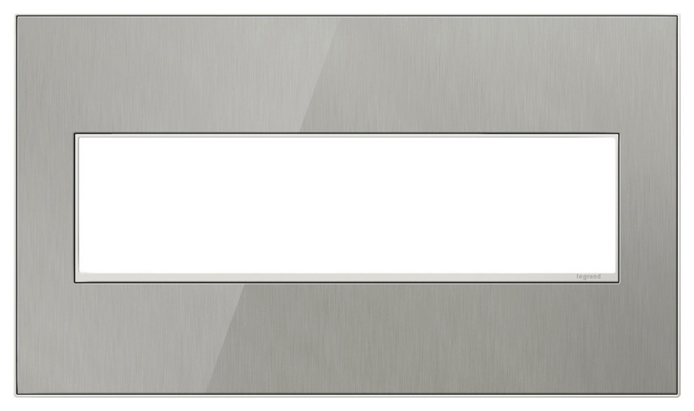 Adorne Real Metal 4-Gang Wall Plate - Contemporary - Switch Plates And ...