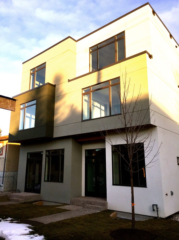 Calgary Modern home exterior - Modern - Calgary - by Calgary Stucco and ...