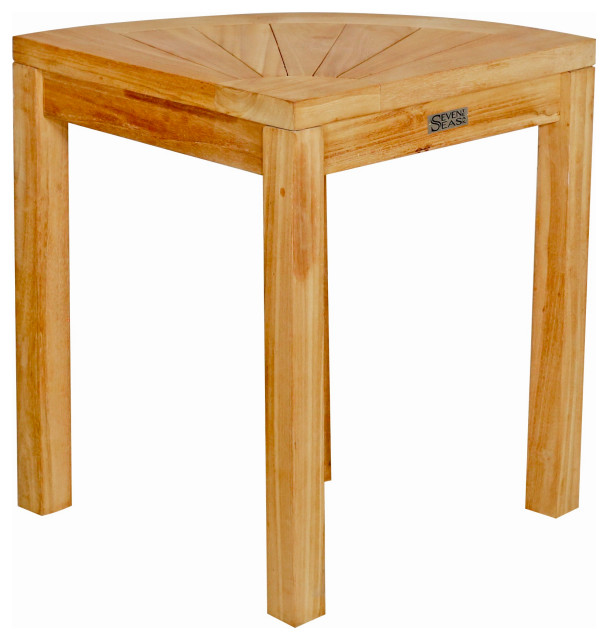 Seven Seas Teak Corner Shower Stool - Transitional - Shower Benches ...