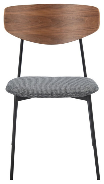 Magnolia Dining Chair set of 2 Walnut / Grey - Midcentury - Dining ...
