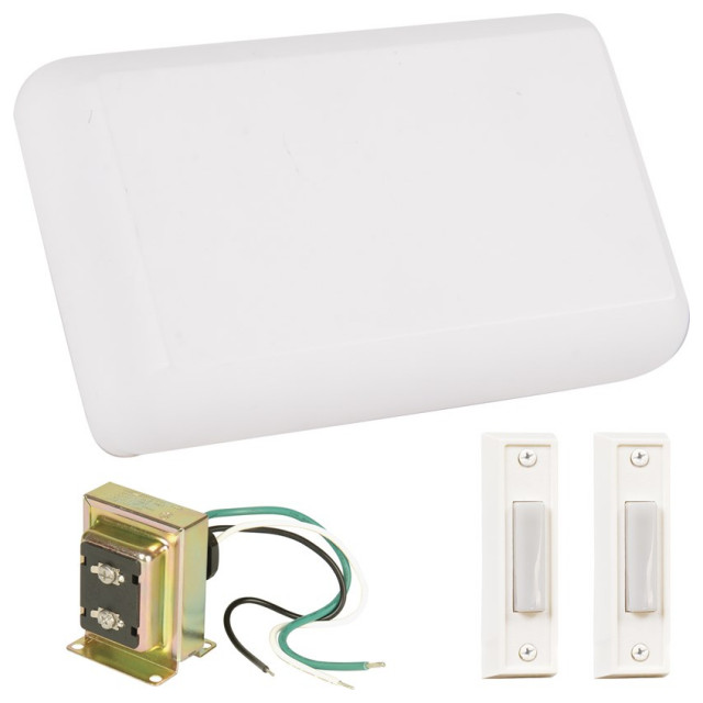 Craftmade Builder Chime Kit w/ 2 White Buttons CK1000-W - Transitional ...