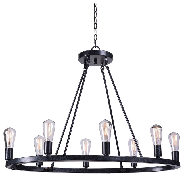 Hixon 8 Light Island with Bulbs, 29.38" H x 34.5" L x 20.5" W ...