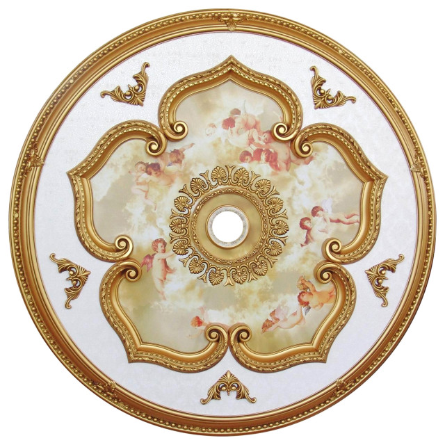 Artistry Lighting, Round 51" Antique Gold Ceiling Medallion (ART13-F ...