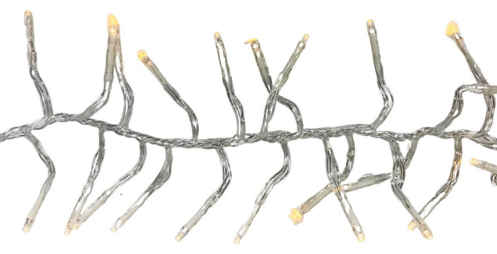 LED Twinkle Cluster Lights 12.4' Warm White With Clear Strand Connect ...