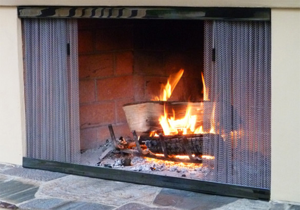 Bask in the Glow of a Copper Fireplace