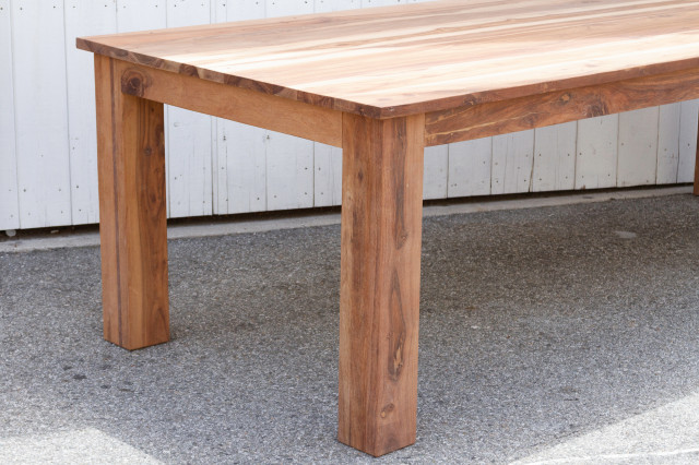 Large Reclaimed Teak Parson Dining Table - Transitional - Dining Tables ...