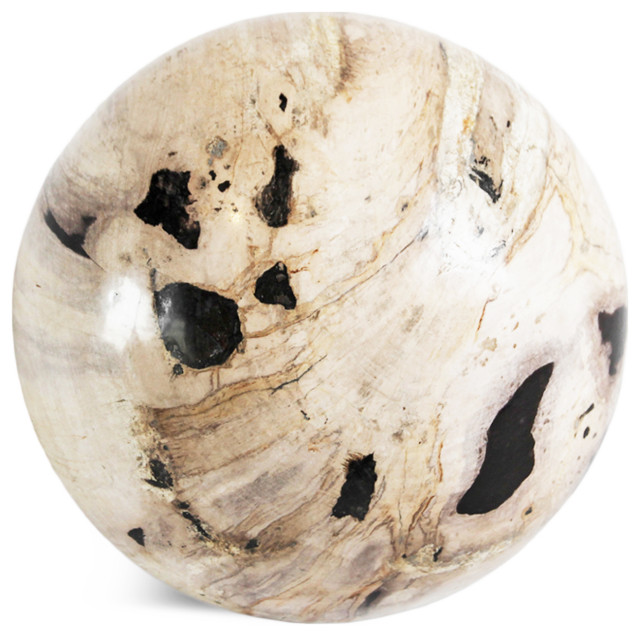 Petrified Wood Sphere Art - Contemporary - Decorative Objects And ...