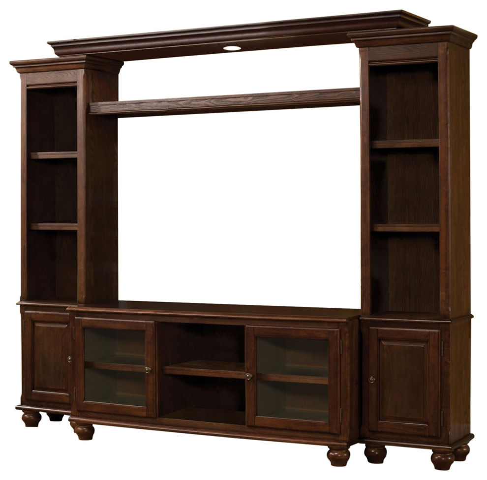 ACME Dita Entertainment Center, Walnut - Traditional - Entertainment ...