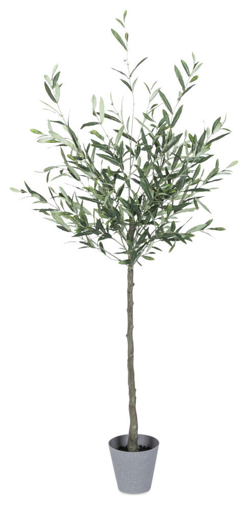 5' Olive Tree With Plastic Pot - Artificial Plants And Trees - by ...