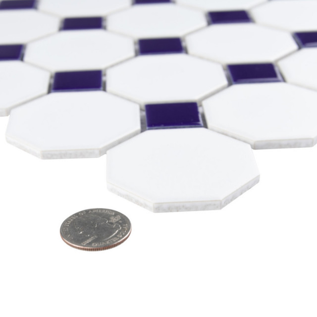 Metro Octagon Porcelain Mosaic Tile Sample - Traditional - Tile - by ...