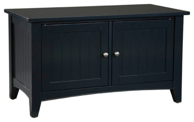 Shaker Cottage Storage Cabinet Bench, Cherry - Transitional - Accent ...