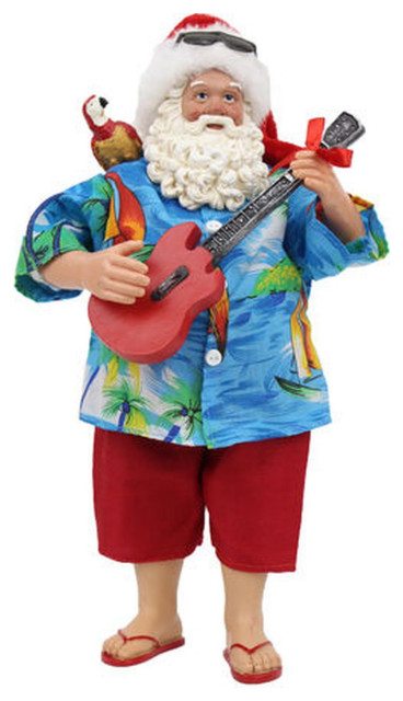 December Diamonds Tropical Ornaments Tropical Santa With Guitar ...