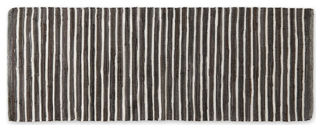 Taupe Slim Stripe Cotton Chindi Rug 2X3Ft - Area Rugs - by VirVentures ...