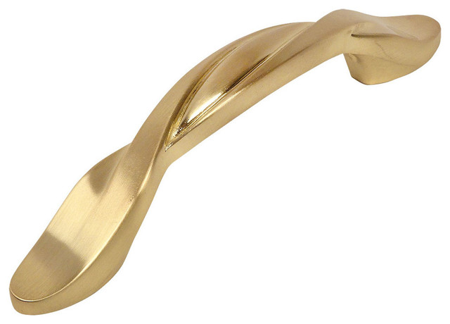 Cosmas 9009BB Brushed Brass Twist Cabinet Pull - Transitional - Cabinet ...