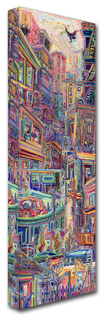 Josh Byer 'Homes' Canvas Art, 16"x 47" - Contemporary - Prints And ...